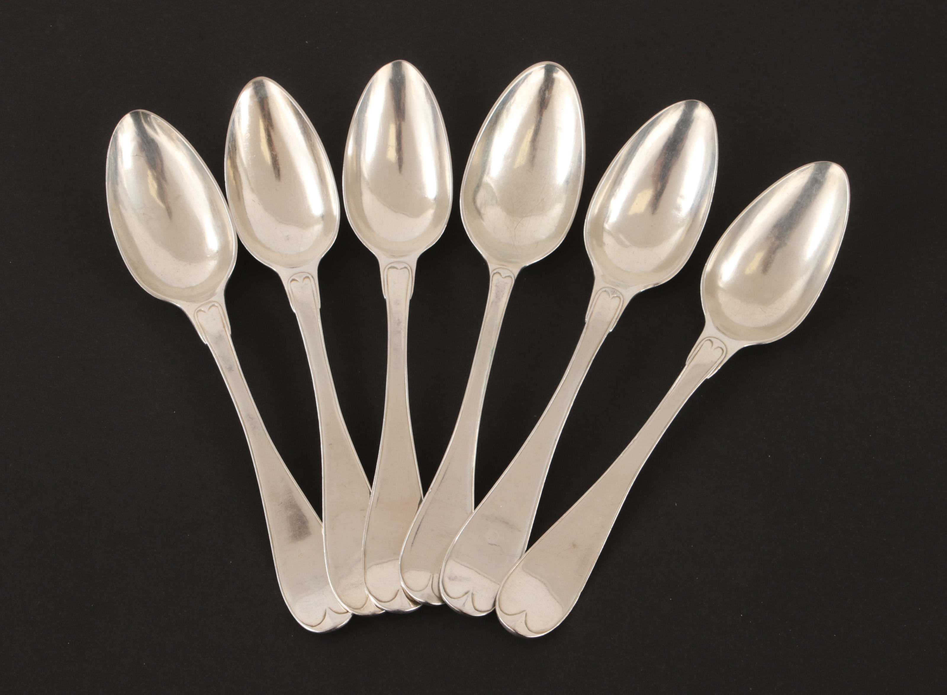 Matskedar 6st, silver, 1802/1822 | Auktion